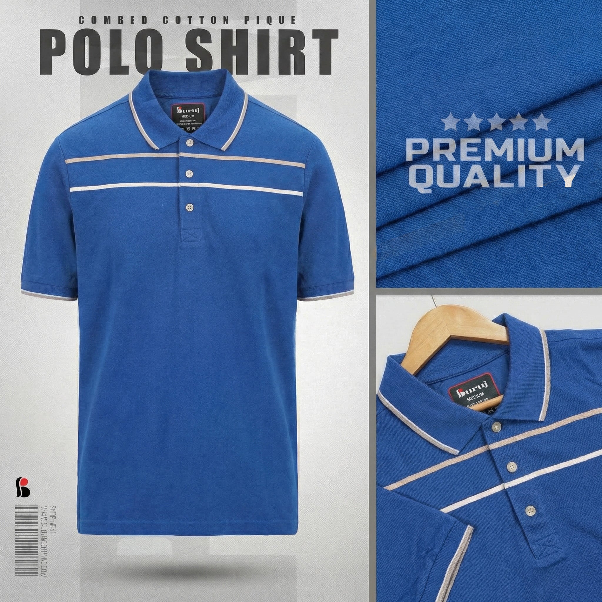 Men's Sporty Elegant PK Polo-Shirt (Blue) – Buruj